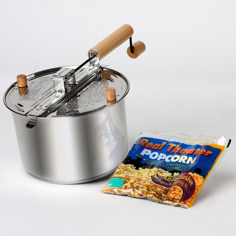 Wabash Valley Farms Stainless Steel Whirley Pop - CornPopper.ca